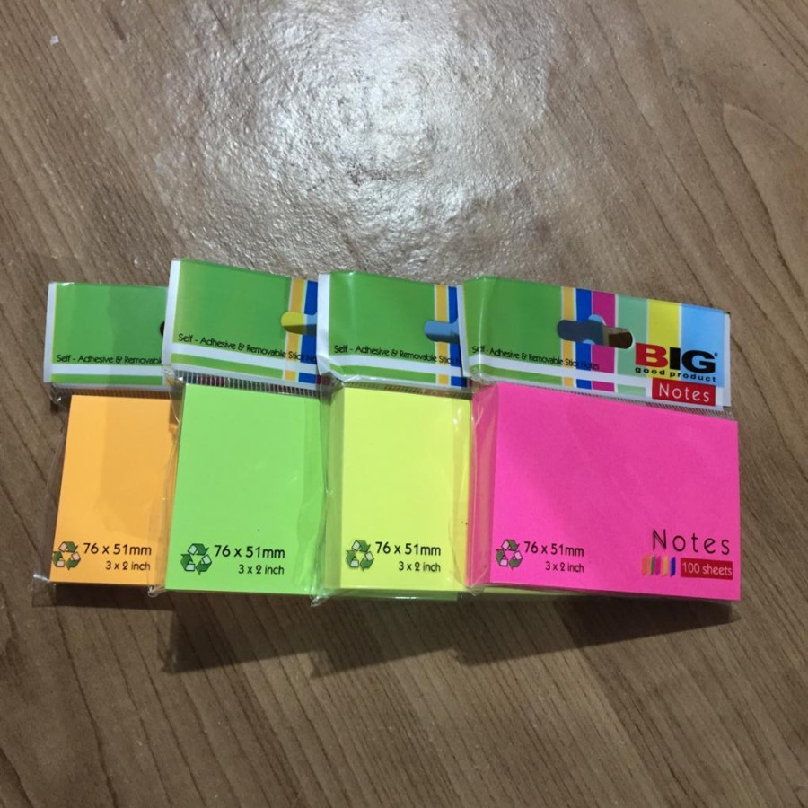 Jual sticky note merek big uk 76x51 (1 warna) | Shopee Indonesia