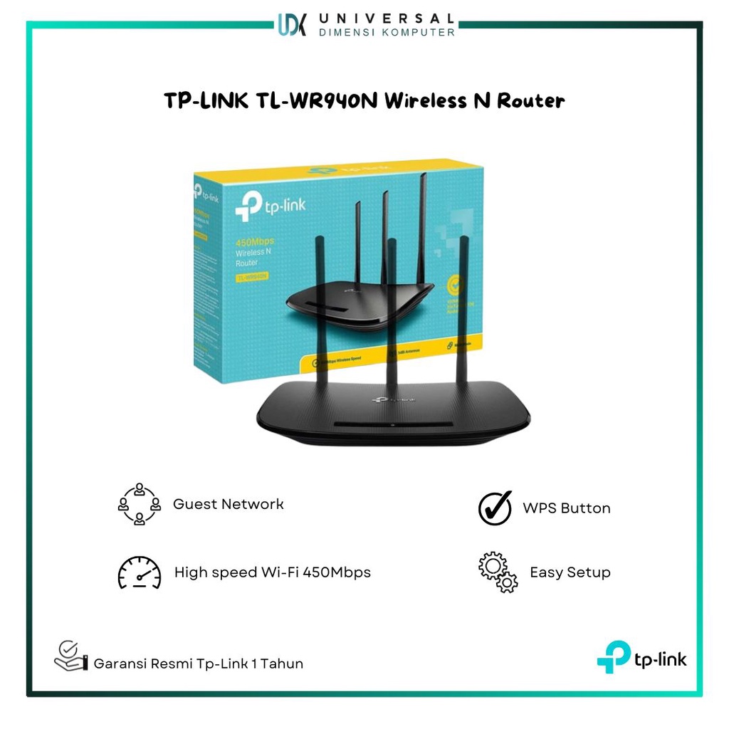 Jual Tp-Link TL-WR940N 450Mbps Wireless N Router | Shopee Indonesia