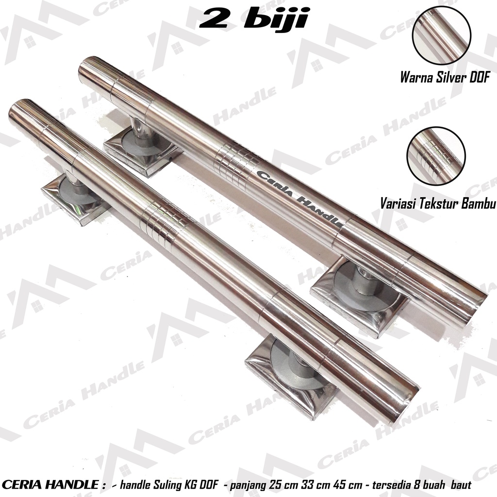 Jual handle pintu rumah 33 cm warna hitam - gagang tarikan pintu 2 buah ...