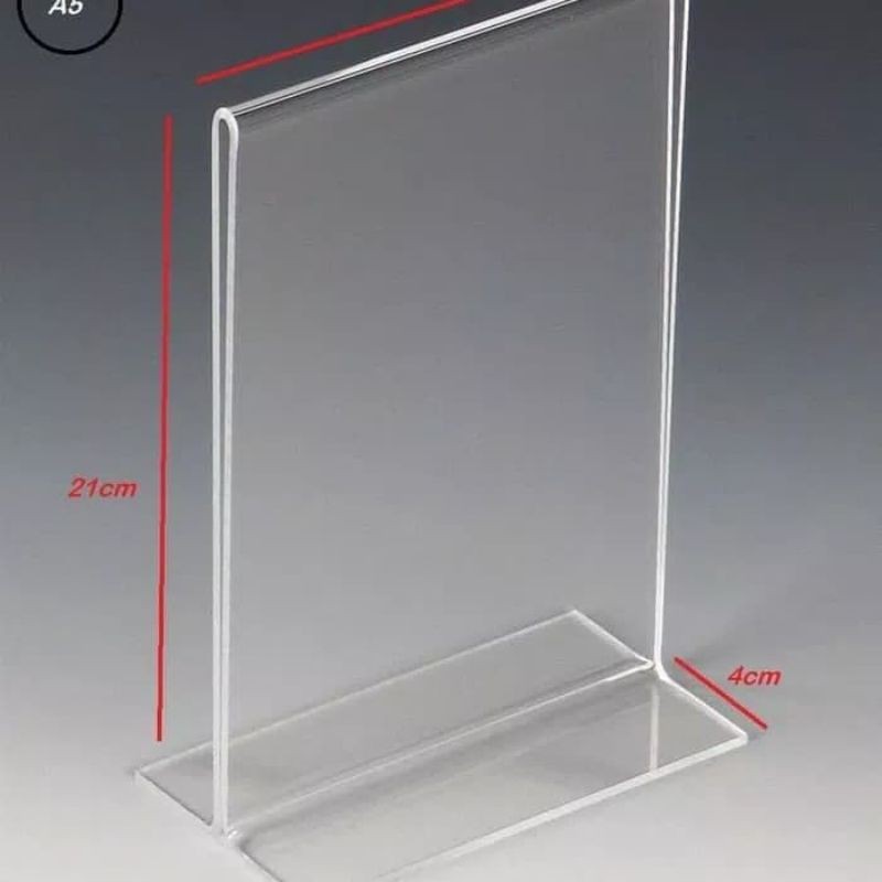 Jual Akrilik Brosur A4 / Acrylic Tentcard A4 / Kualitas Super Tebal ...