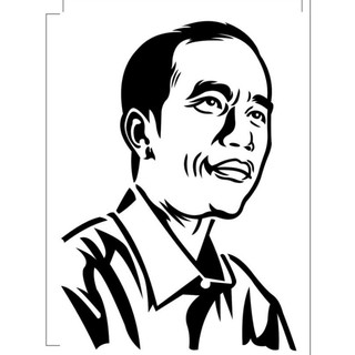 Jual Cutting Sticker Sketsa Jokowi - Presiden Indonesia | Shopee Indonesia