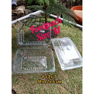 Jual Kotak makan/ plastik mika makanan / foodpack Size 'M' | Shopee ...