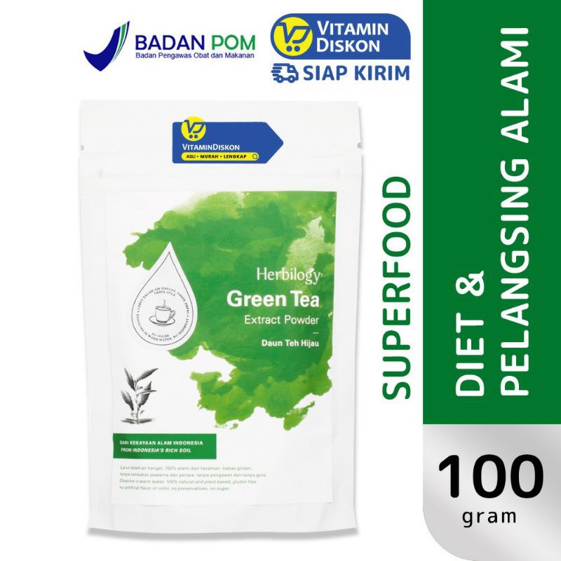 Jual Herbilogy Green Tea Extract Powder | Ekstrak Teh Hijau Penurunkan ...