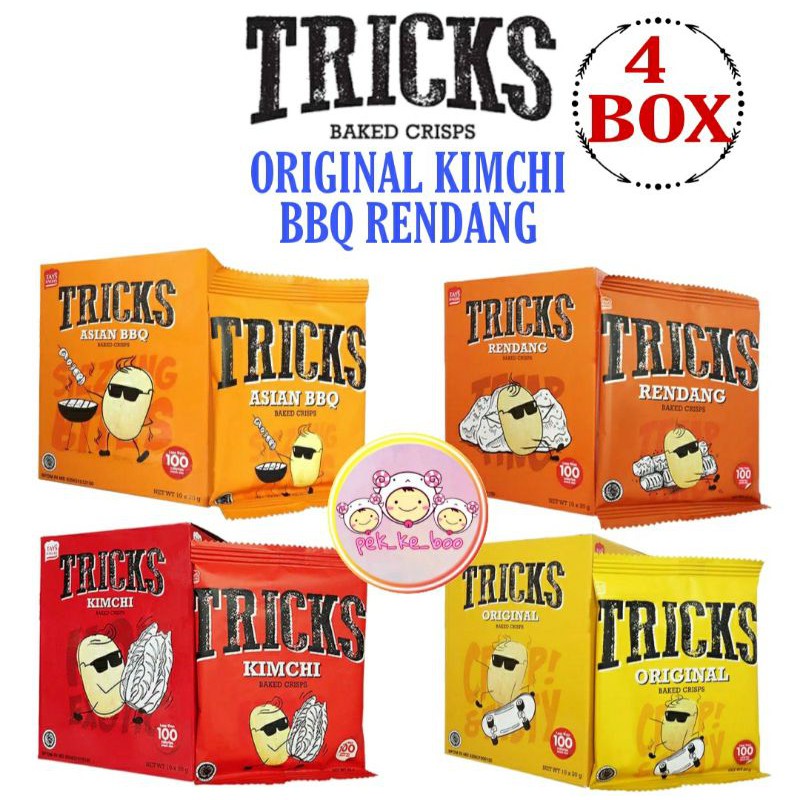 Jual TRICKS 4 BOX ( ORIGINAL KIMCHI BBQ RENDANG ) | Shopee Indonesia