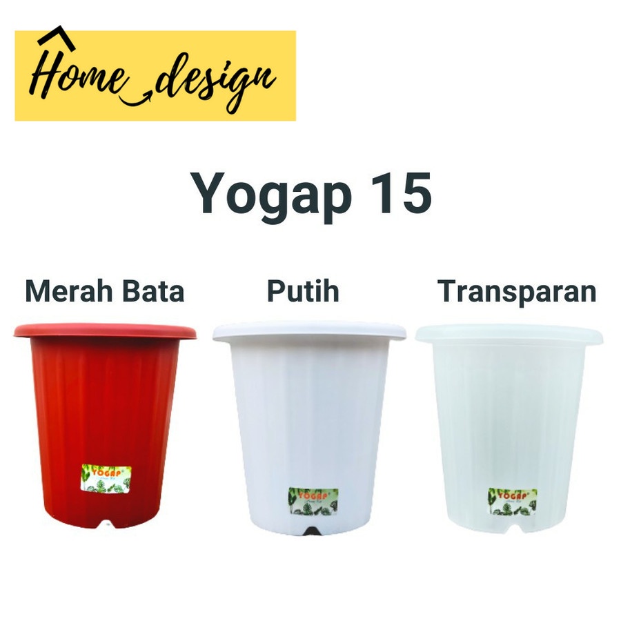 Jual Pot Yogap Ypt 15 Putih Coklat Merah Bata Bening Transparan Pot ...