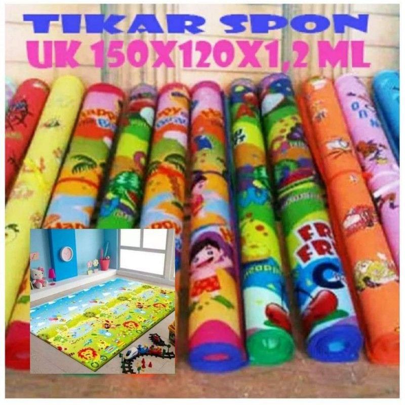 Jual (200gr) Karpet spons plastik lantai motif karakter matras ...