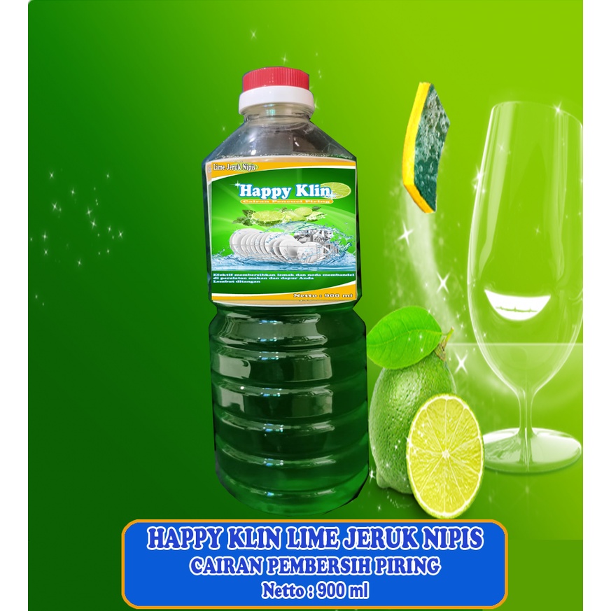 Jual Sabun cuci piring Happy Klin Lime Jeruk Nipis 900 ml | Shopee ...