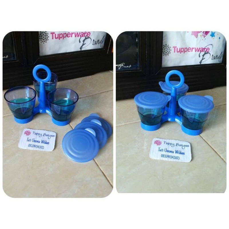 Jual Condimate set Blue Tupperware (Biru) | Shopee Indonesia