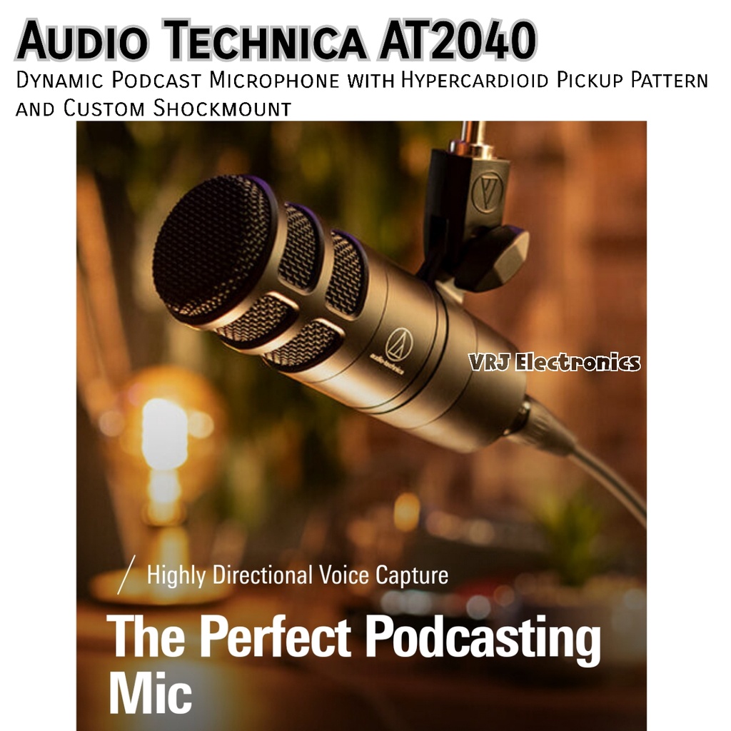 Jual Mic Recording Audio Technica AT2040 Hypercardioid Dynamic Podcast ...