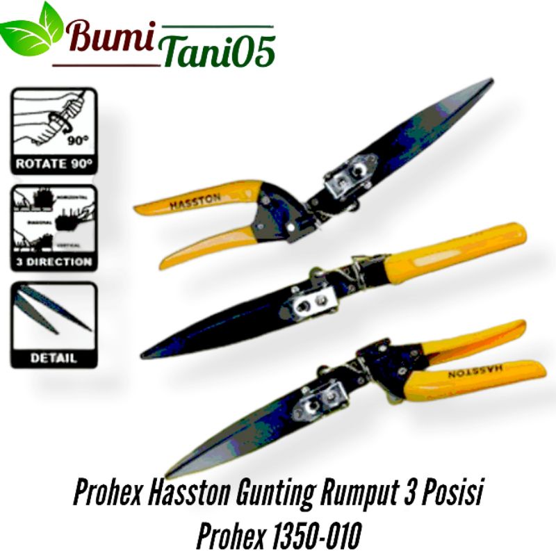 Jual Hasston Prohex Gunting Rumput 3 Posisi 1350-010 Alat Berkebun ...