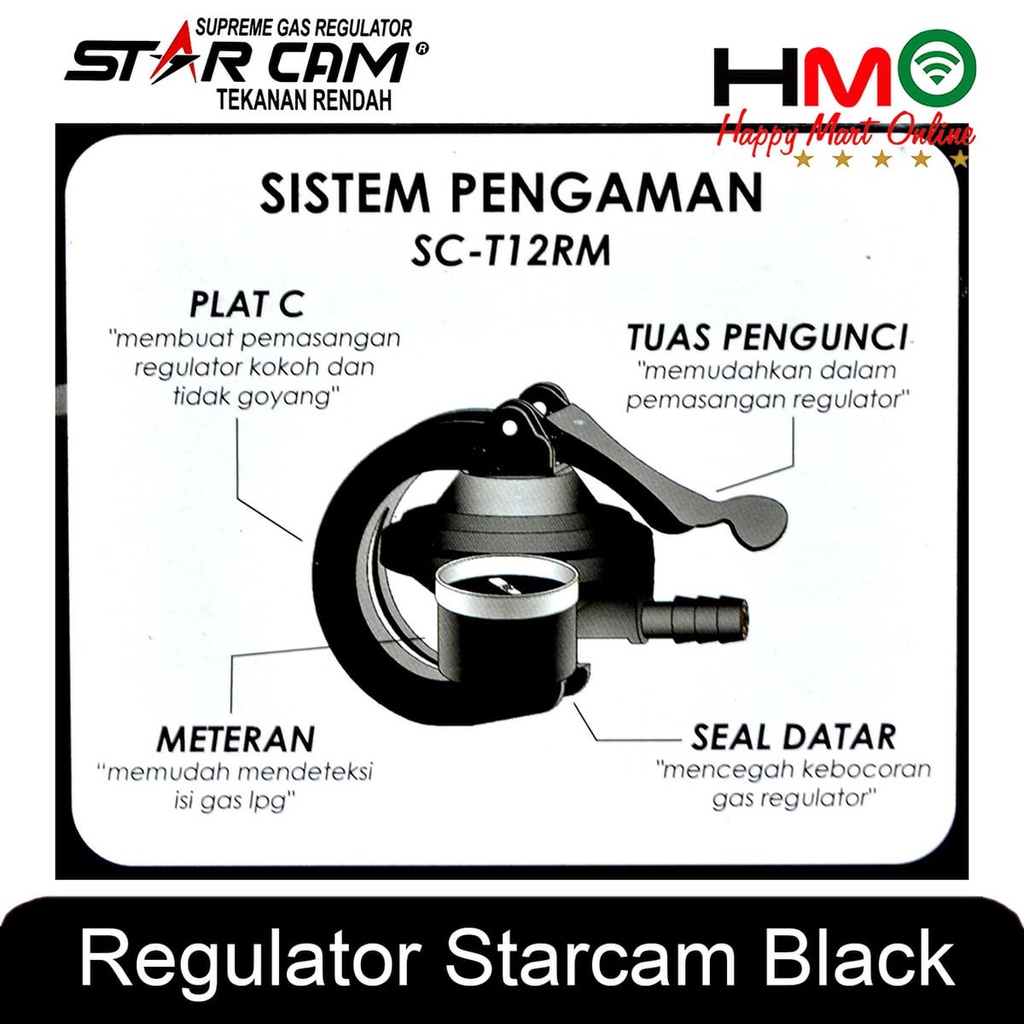 Jual Star Cam SC-23M Regulator Meter Gas LPG Tekanan Rendah Regulator ...