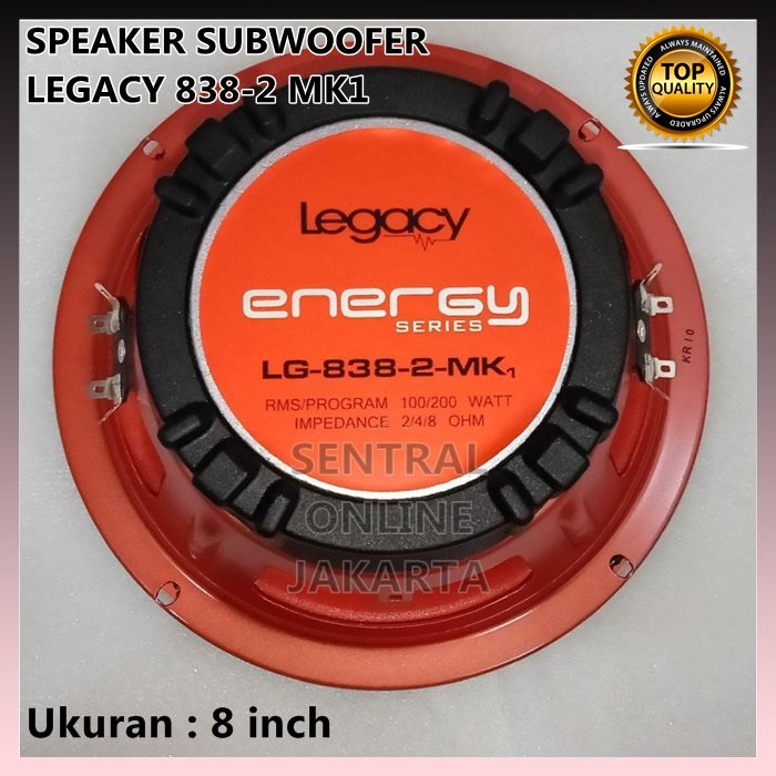 Jual SPEAKER SUBWOOFER 8inch 8 inch LEGACY ENERGY LG 838-2 MK1 LEGACY ...