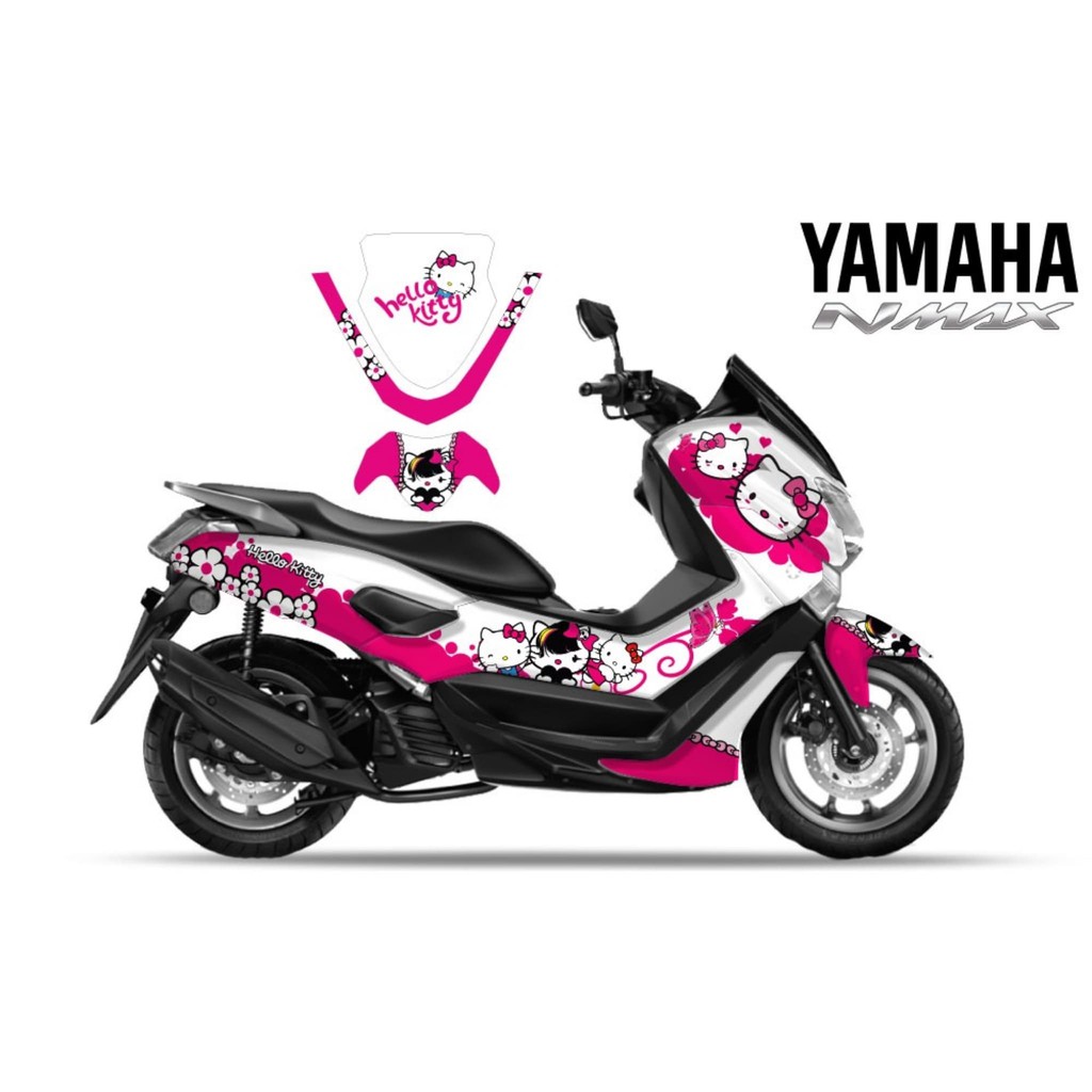Jual DECAL STIKER DEKAL STICKER MOTOR YAMAHA NMAX HELLO KITTY PINK ...