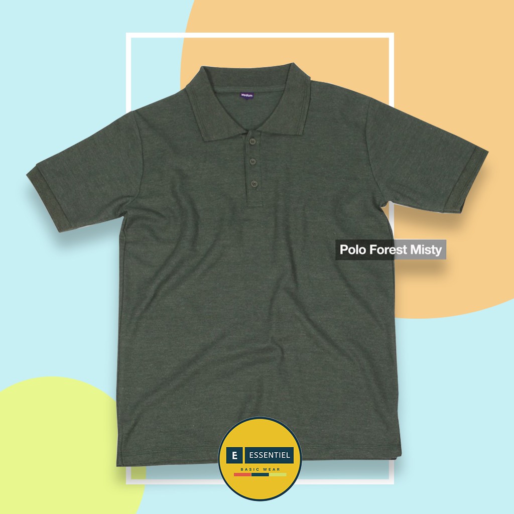 Jual KAOS POLO BASIC SHIRT WARNA HIJAU GREEN FOREST MISTY KERAH BASIC | Shopee Indonesia