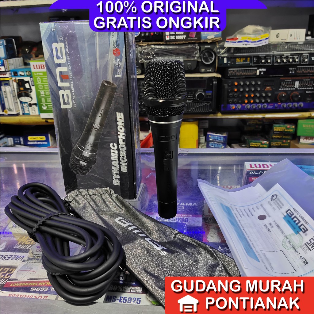 Jual Mic BMB BM 35 mikropon microphone original Kabel | Shopee Indonesia