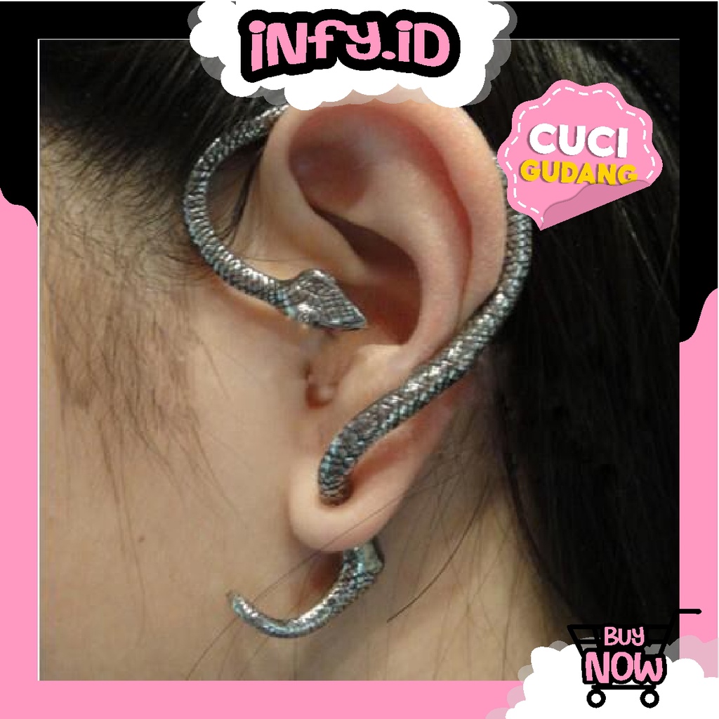 Jual INFY - Anting Gantung Bentuk Ular Warna Silver Anting Pasangan ...