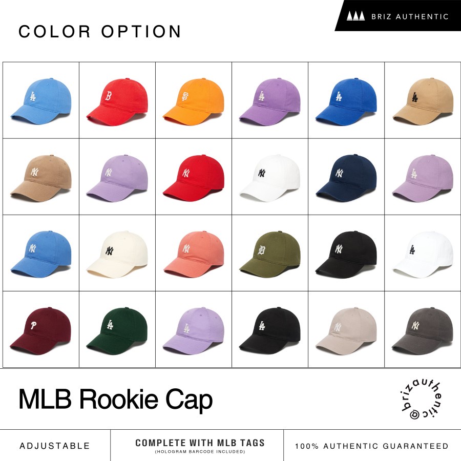 Jual MLB Rookie Cap LA Dodgers/New York Yankees/Boston 100% Original ...