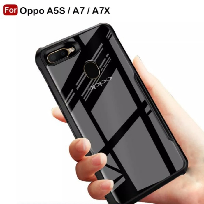 Jual Case Oppo A5S/A3S/A7/A7X/A12/F9 Hardcase Shockproof Transparant ...