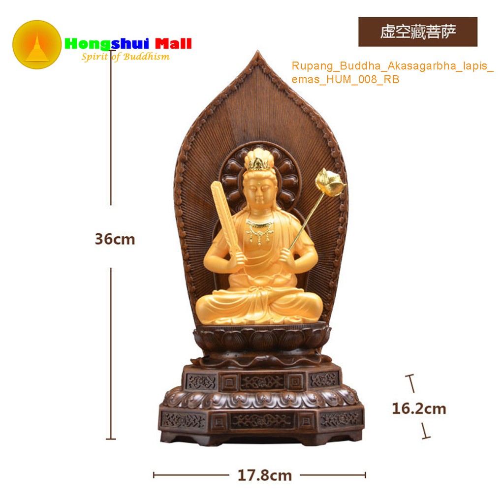 Jual Rupang_Buddha_Akasagarbha_lapis_emas_HUM_008_RB hongshuimall | Shopee Indonesia