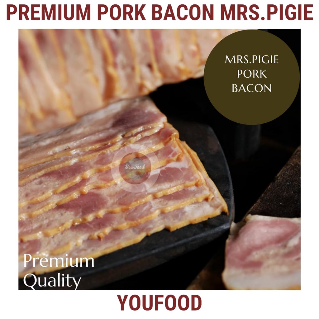 Jual Pork Bacon Premium - Less Fat / Daging Babi Bacon Premium 500gr ...