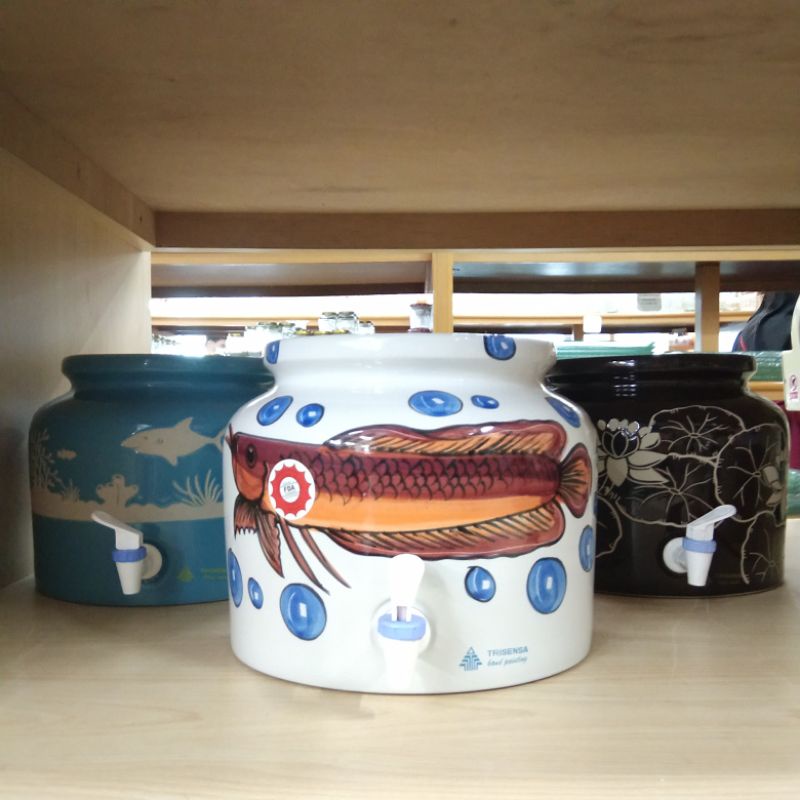 Jual (PAKET GUCI+KAKI) Guci Galon Air Kerok/Lukis Trisensa | Shopee ...