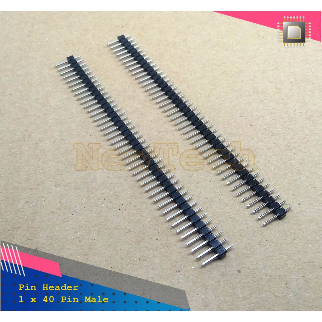 Jual Pin Header Male Strip Single Row 1x40 40pin 40 pin pitch 2.54mm ...