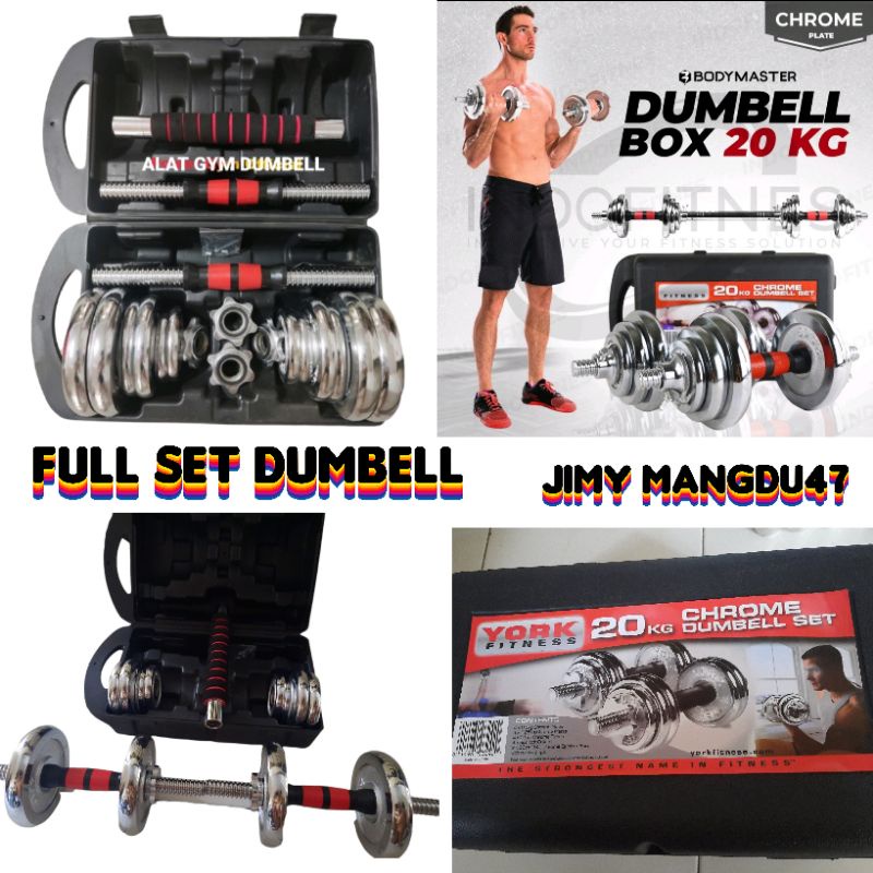 Jual Dumbell Barbel Set Box Full Chrome 20kg Jaminan Termurah | Shopee ...