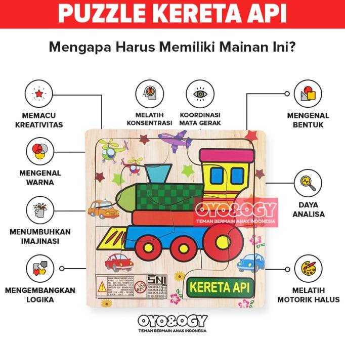 Jual Mainan Edukasi Edukatif Anak Puzzle Kayu Kereta Api Train ...
