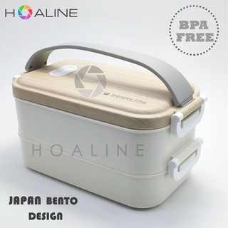 Jual READY Bento lunchbox stackable stainless steel 304 model kayu ...