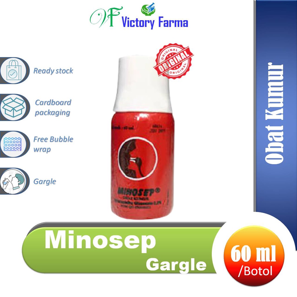 Jual Minosep Merah Obat Kumur Botol 60 ml / Mouthwash dan Gargle ...