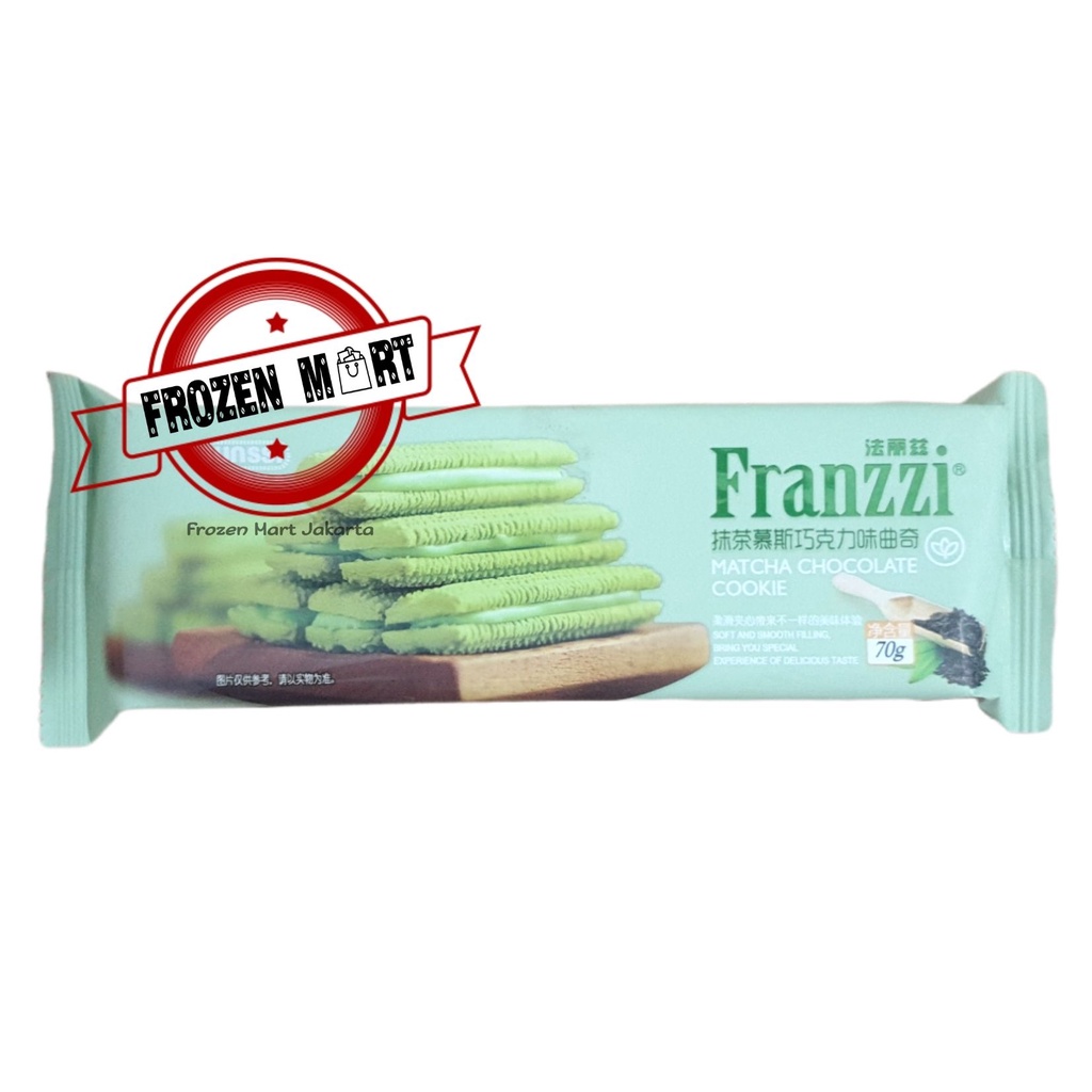 Jual FRANZZI Matcha Chocolate Cookie / Cemilan Biskuit Matcha 70 Gr ...