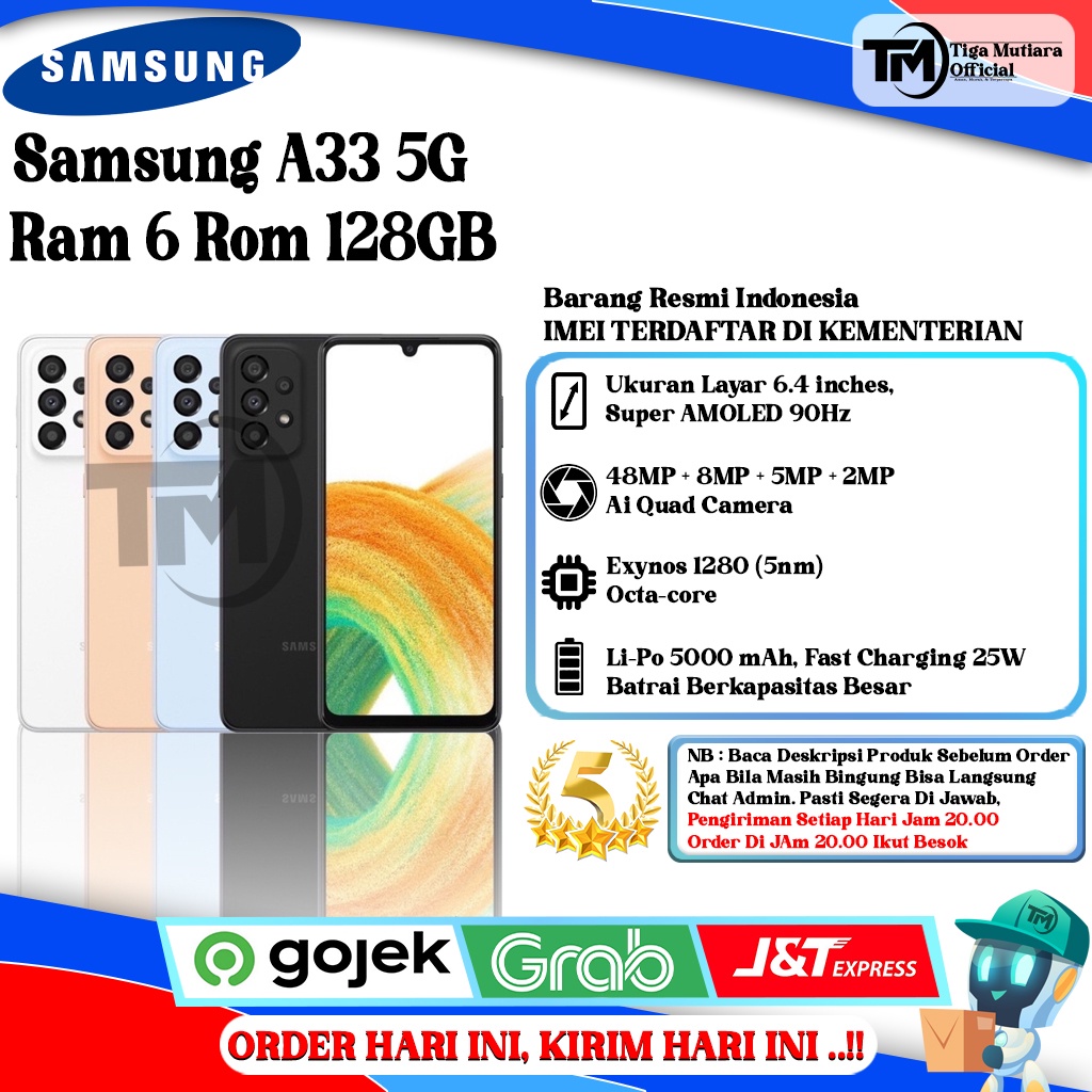 Jual Samsung A33 5G Ram 6 | 8 Rom 128GB | 256GB Segel Original ...