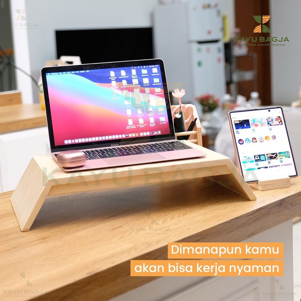 Jual Kayu Bagja Monitor Pad/ Laptop Pad/ Meja laptop/ Alas Laptop ...