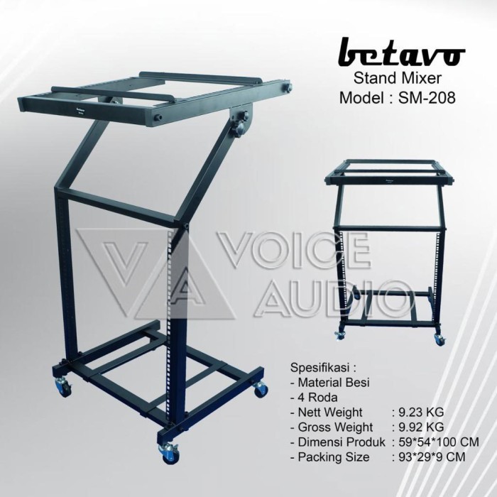Jual Rak Mixer Audio Stand Mixer Sound System BETAVO SM 208 | Shopee ...
