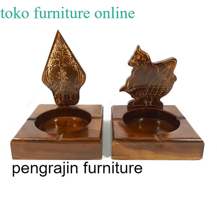 Jual Jual Set Asbak Motif Cukit Ukir Semar Pewayangan Kayu Jati Alami ...