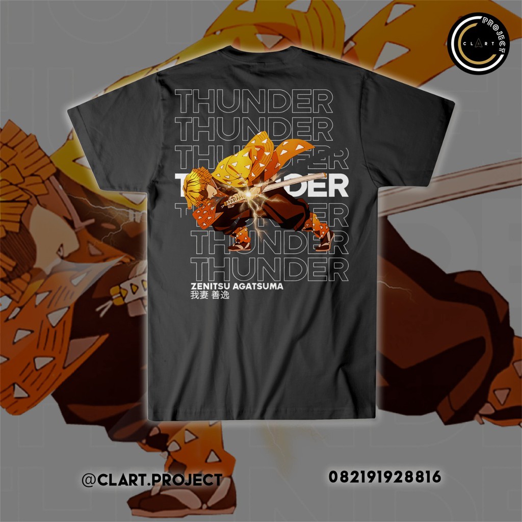 Jual Baju Anime Kaos Anime Kimetsu No Yaiba ( Zenitsu Agatsuma ) Anime ...