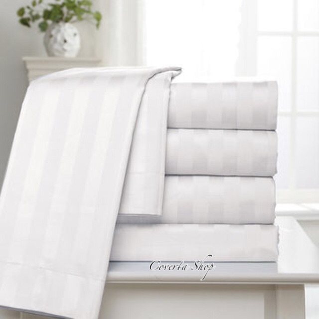 Jual Sprei Hotel Dobby Putih Salur - Kotak 90/100/120x200x40cm | Shopee ...
