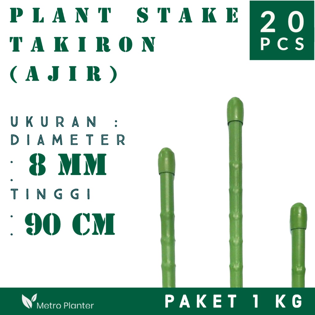 Jual Ajir Modern Takiron 8mm x 90cm (1 Kg 20 Pcs) - Turus perambat ...