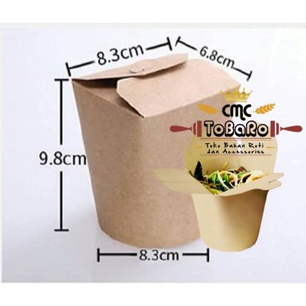 Jual Paper Noodle Box / Tempat Makanan Kuah / tempat penyajian (isi 5 ...