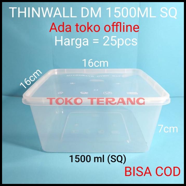 Jual Thinwall Food Container 1500Ml / Kotak Makan Bening / Mangkok ...