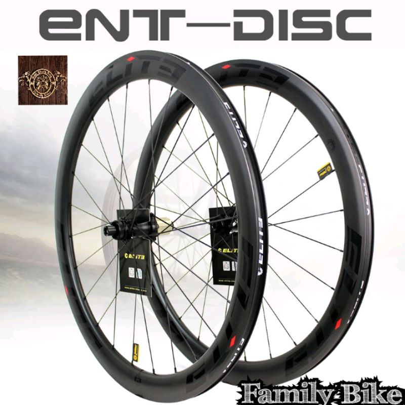 Jual Wheelset Elite 700c Disc Brake Carbon Hub Center Lock Road Bike ...