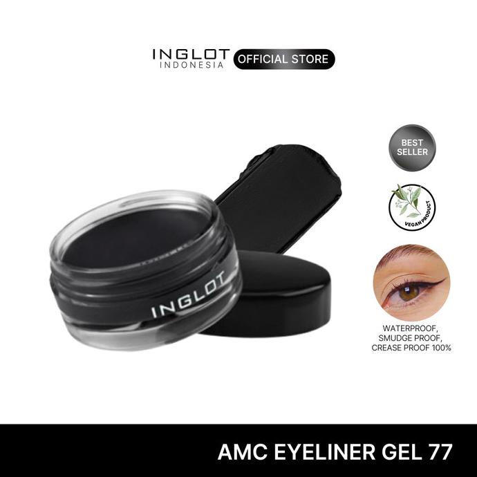 Jual INGLOT AMC Eyeliner Gel Matte 77 - Eyeliner Hitam, Waterproof, 5.5 ...