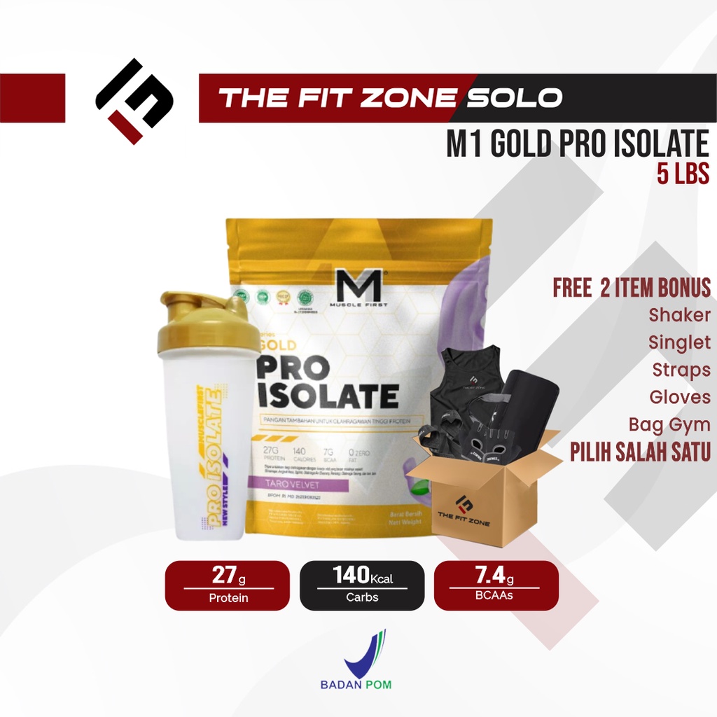 Jual M1 Muscle First Gold Pro Isolate 5 Lbs BPOM Whey Protein Isolate ...