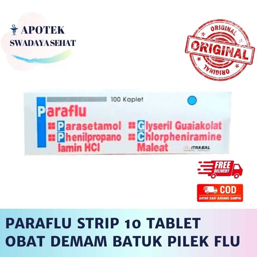 Jual PARAFLU Strip 10 Tablet - Obat Para Flu Demam Batuk Pilek Flu ...