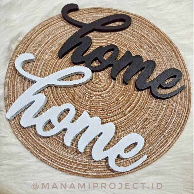 Jual Walldecor Tulisan Home / Pajangan Kayu Home / Tulisan Home ...