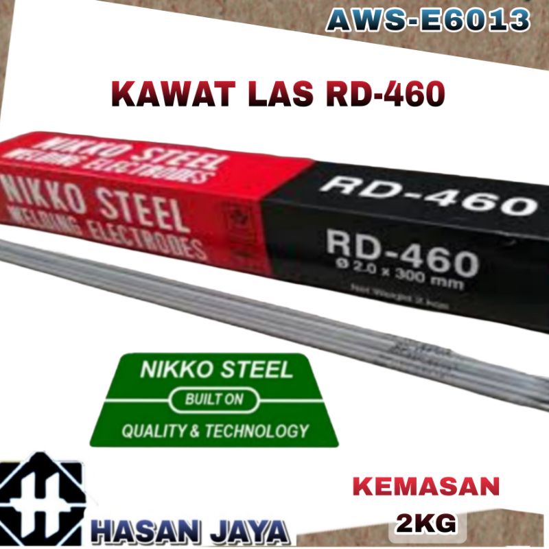 Jual [ 2Kg ] KAWAT LAS RD460 2.6MM /PAKAN LAS RD460 2.6 X 350 MM NIKO ...