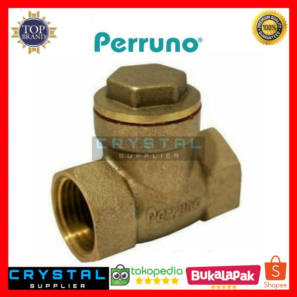 Jual CHECK VALVE PERRUNO 1 1/2" inch Kuningan / Klep Tabo Tabok Taboh | Shopee Indonesia