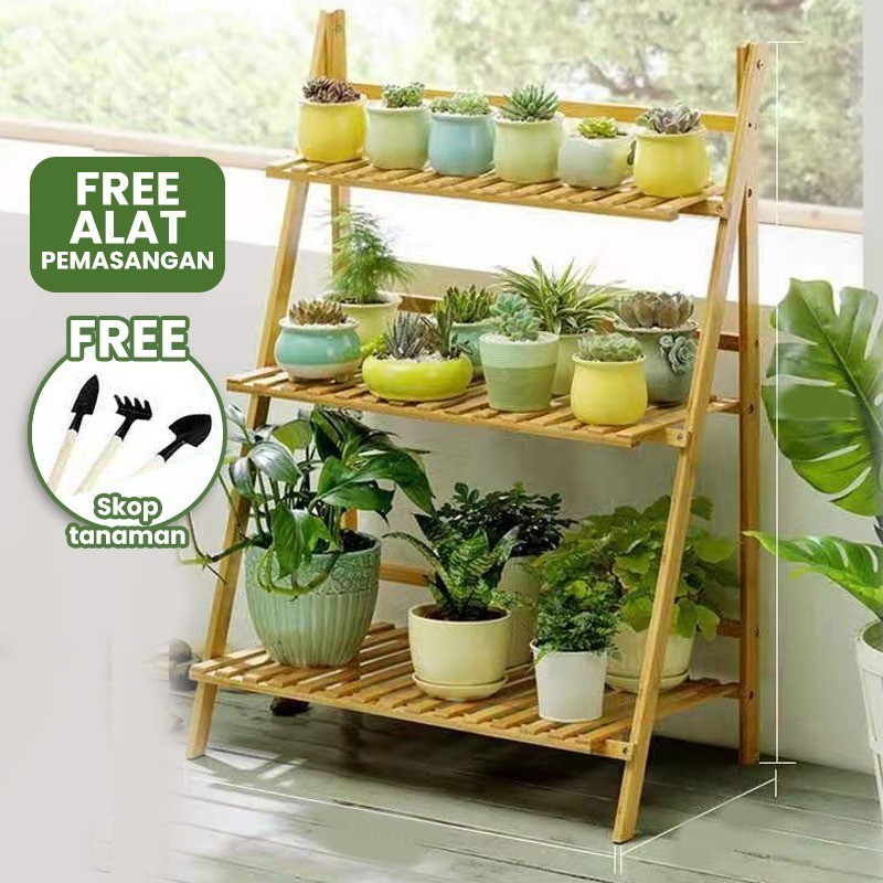 Jual Starlight Rak Bunga Kayu Portable Mudah Bongkar Pasang Tempat Vas ...
