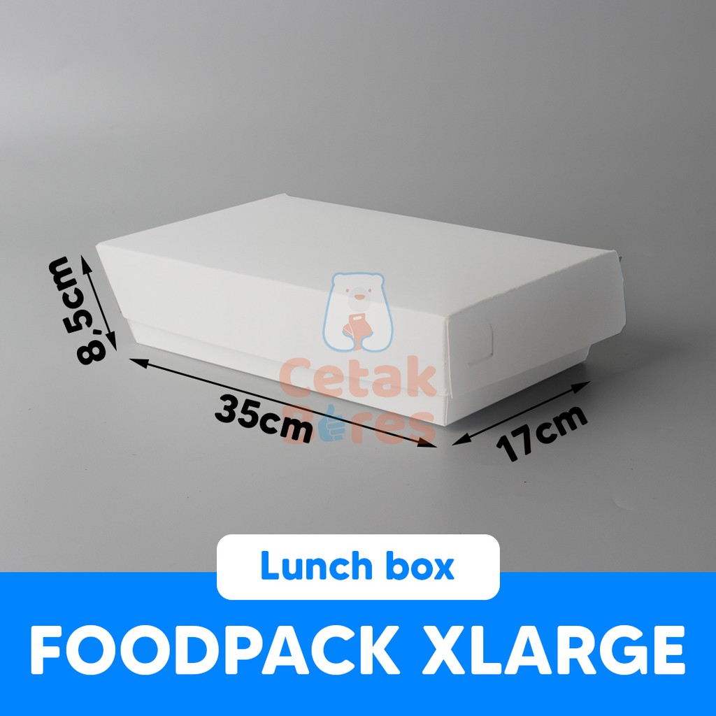 Jual KUSTOM CETAK PACKAGING LUNCHBOX FOODPACK (XL) KOTAK MAKANAN/KUE ...