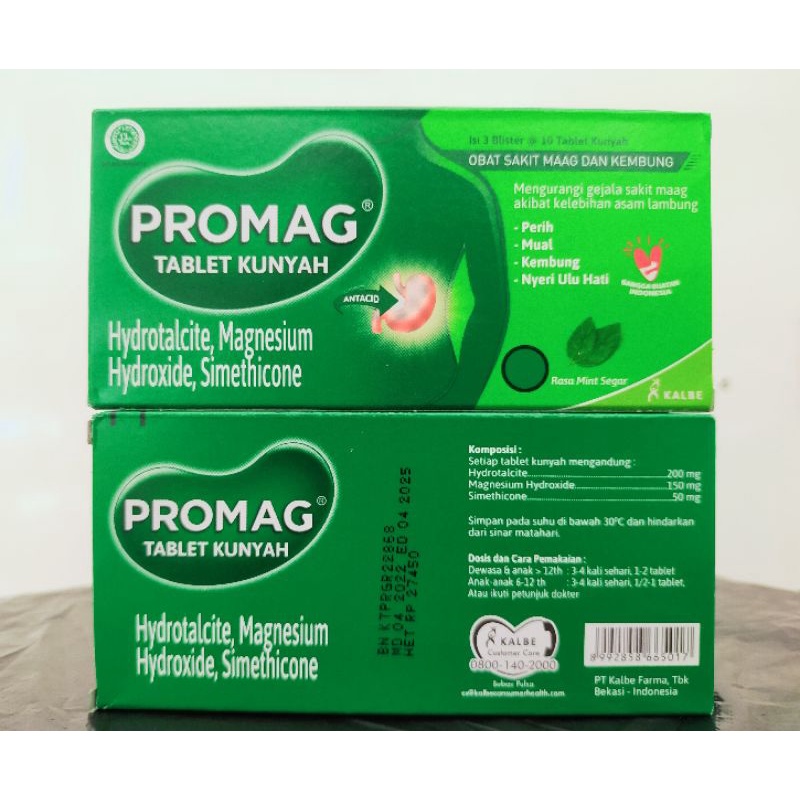 Jual Promag obat sakit maag dan kembung isi 3 strip(30tablet) | Shopee ...